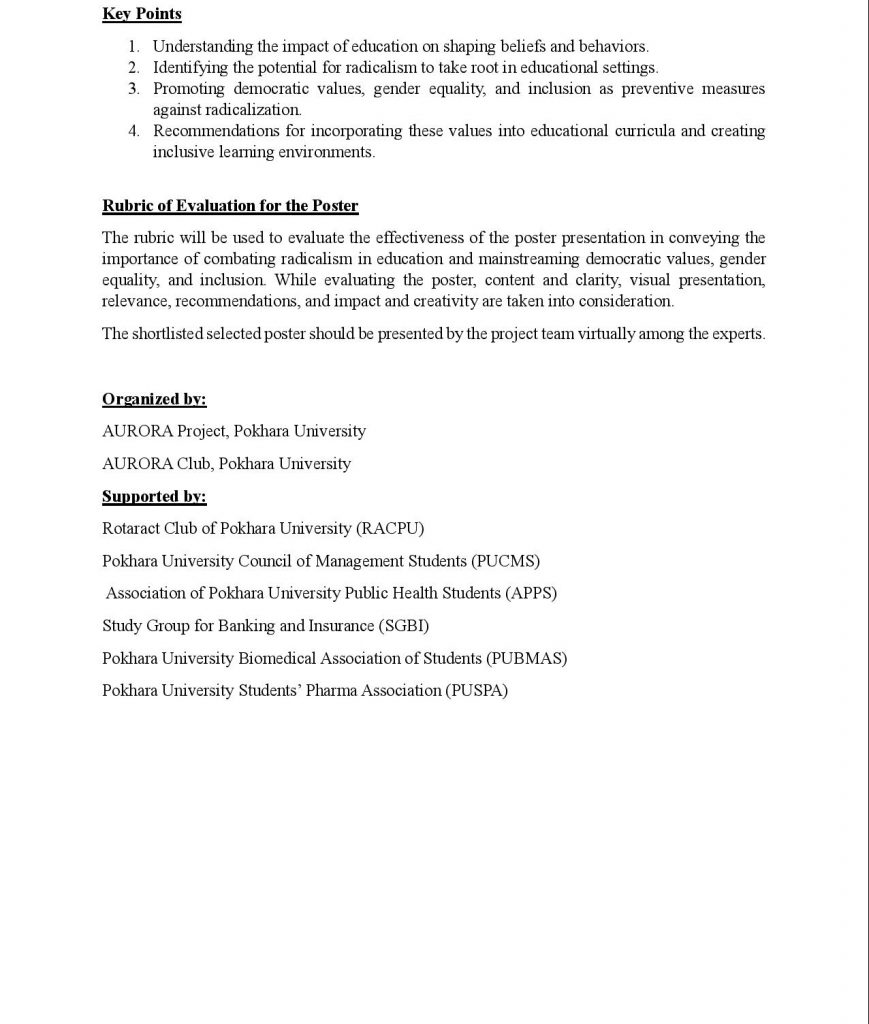 Poster Competition on Combating Radicalism in Education - An Official ...